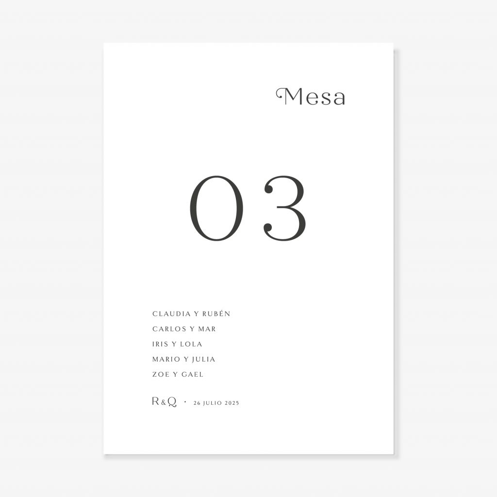 Seating plan Celeste - Siente tu boda